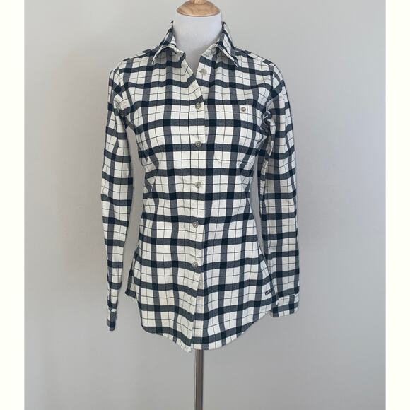 Filson | Tops | Filson Alaskan Guide Shirt Black Cream Flannel Plaid ...